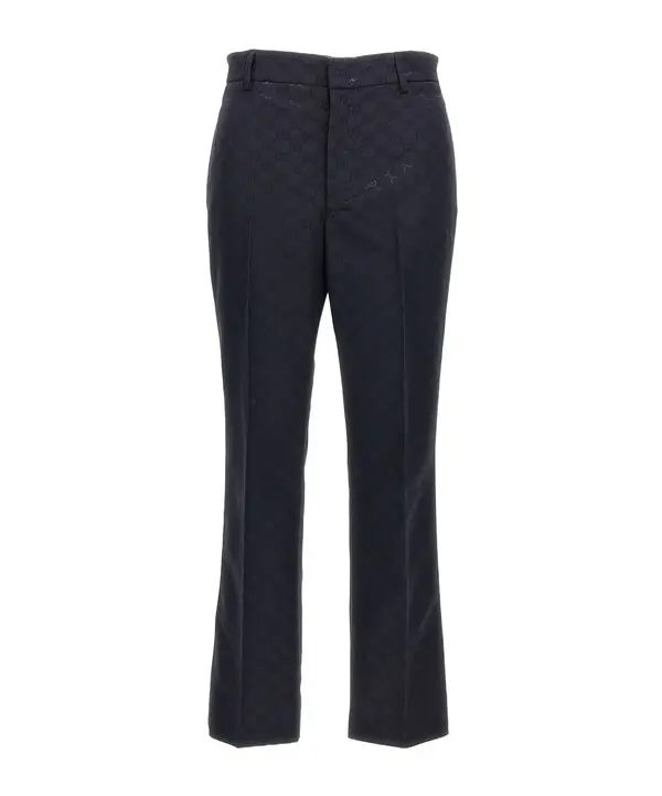 Gucci Gg Jacquard Mid-rise Trousers