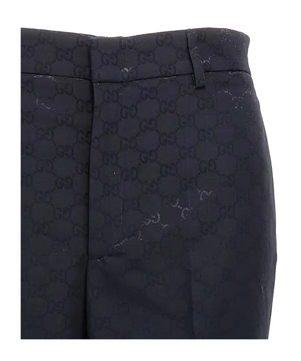 Gucci Gg Jacquard Mid-rise Trousers