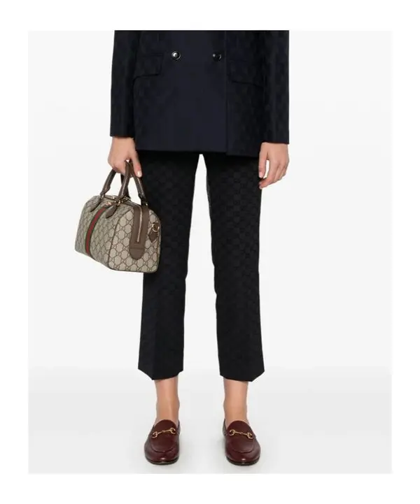 Gucci Gg Jacquard Mid-rise Trousers