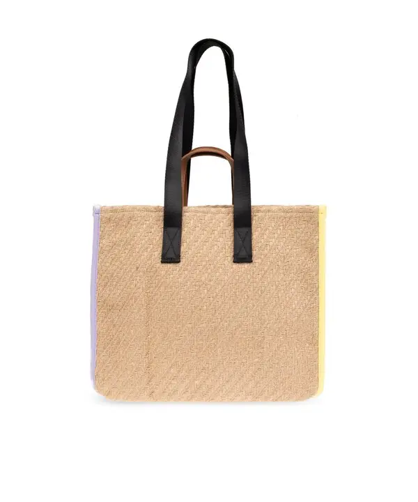 See By Chloé Woven Tote Bag With Embroidered Logo