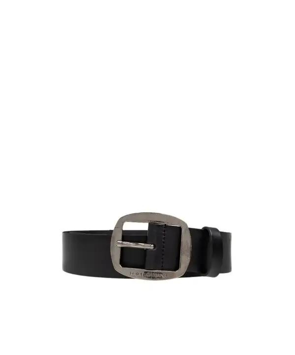 Dolce & Gabbana Dolce Gabbana Logo Engraved Belt - Black