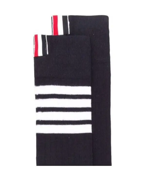 Thom Browne 4-bar Striped Knee-high Socks - Black