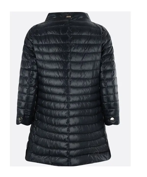 Herno Quilted Down Jacket With Concealed Snap Closure - Black