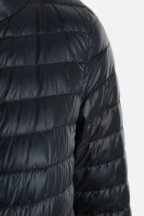 Herno Quilted Down Jacket With Concealed Snap Closure - Black