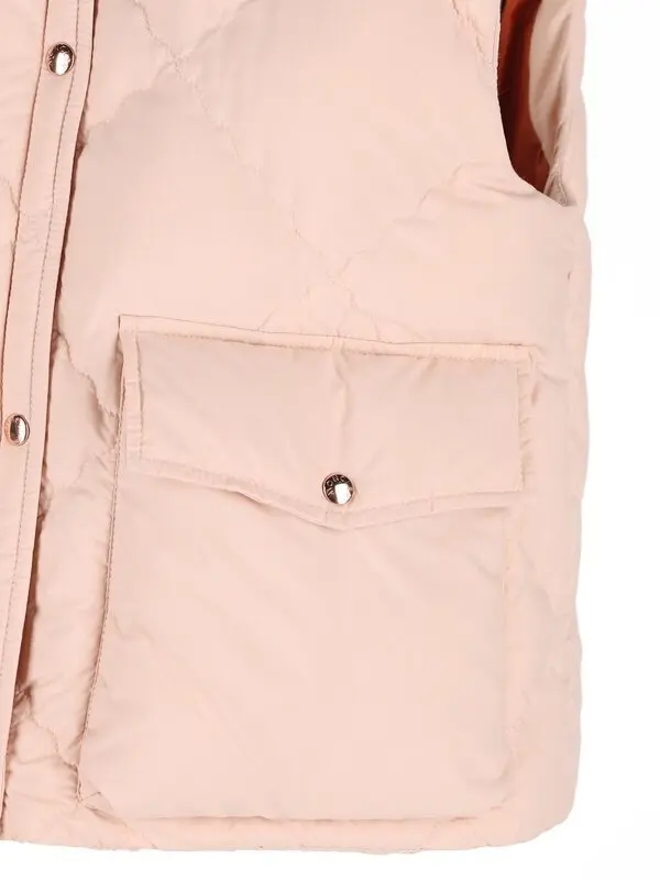 Moncler Quilted Down Gilet - Nude