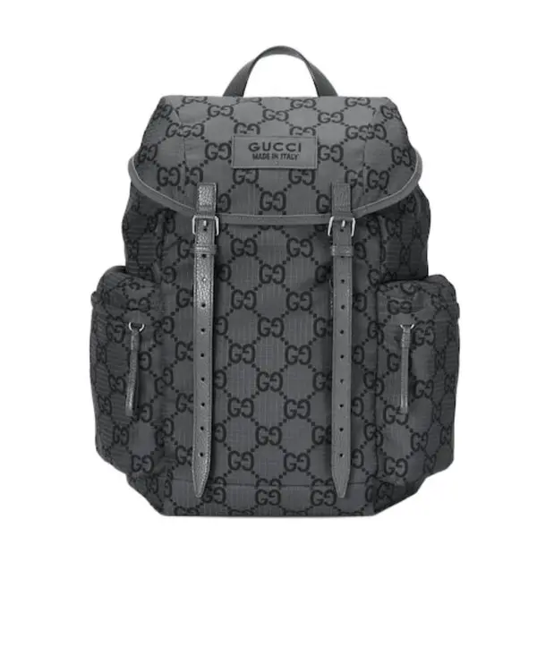 Gucci Gg Monogram Backpack - Gray
