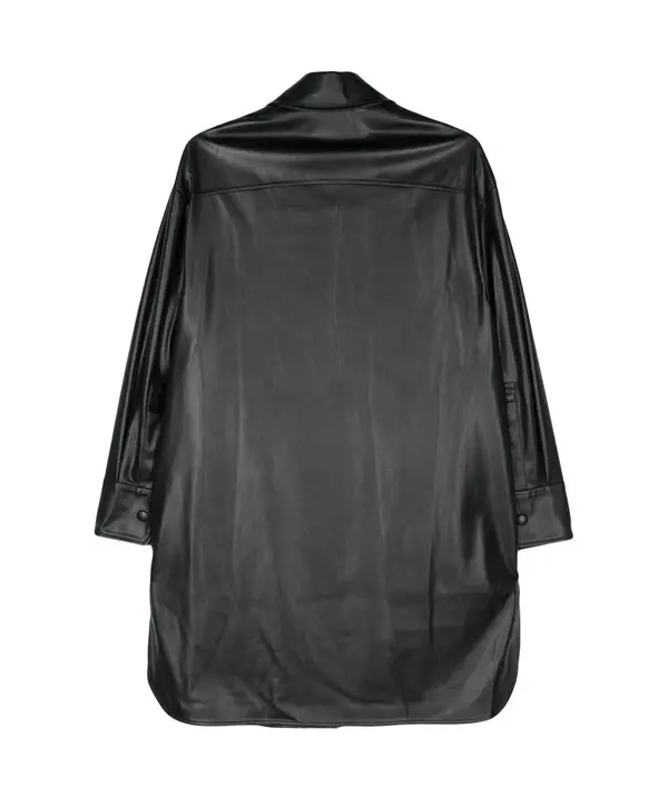 Stella McCartney Long-sleeved Leather Shirt Jacket
