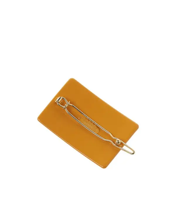 Fendi Rectangular Logo Barrette - Orange