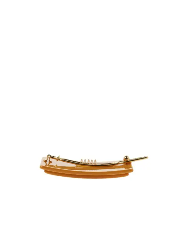 Fendi Rectangular Logo Barrette - Orange