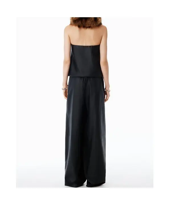 Alexander Wang Strapless Leather Bubble Top