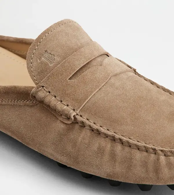TOD'S Gommino Bubble Suede Mules - Brown