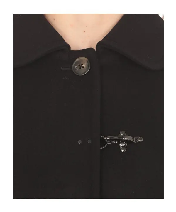 FAY Long Sleeved Coat With Button Closure And Patch Pockets