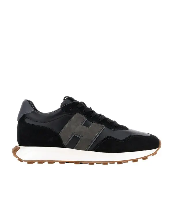 Hogan H601 Suede And Nappa Leather Sneakers - Black