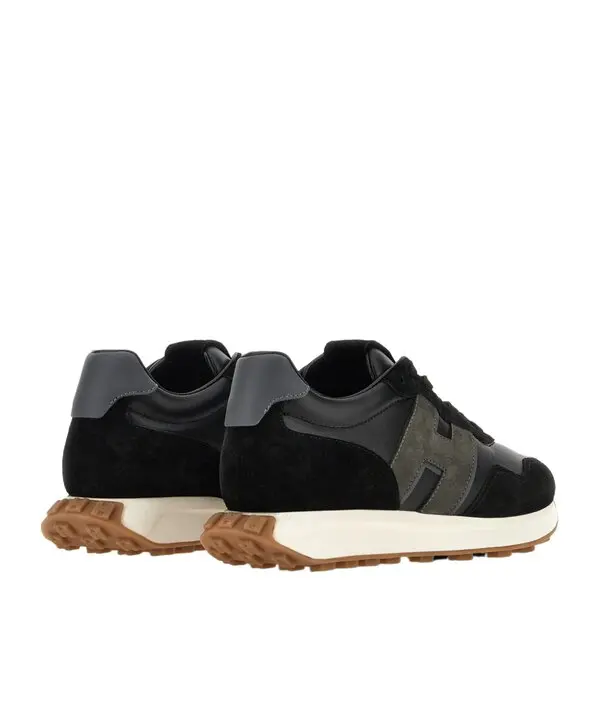 Hogan H601 Suede And Nappa Leather Sneakers - Black