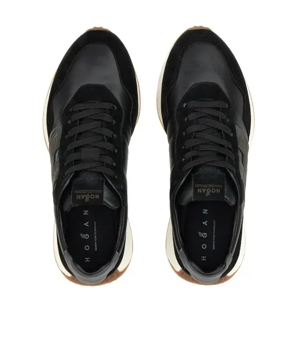 Hogan H601 Suede And Nappa Leather Sneakers - Black