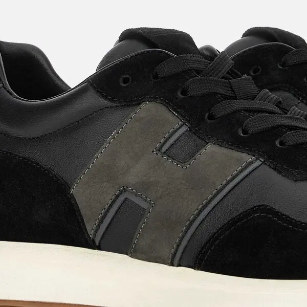 Hogan H601 Suede And Nappa Leather Sneakers - Black