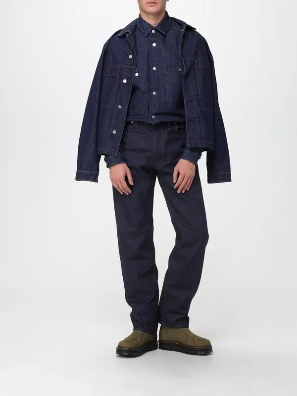 Stone Island Logo Embroidered Straight-leg Jeans - Black