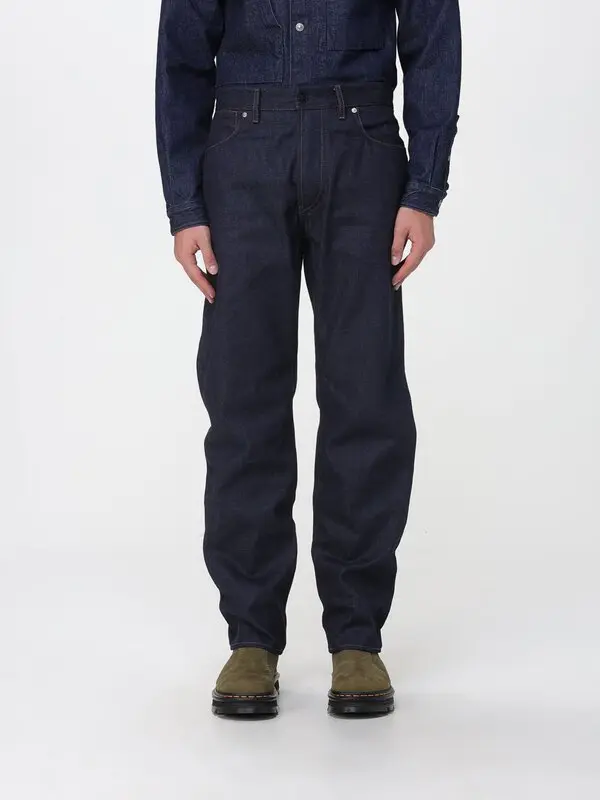 Stone Island Logo Embroidered Straight-leg Jeans - Black