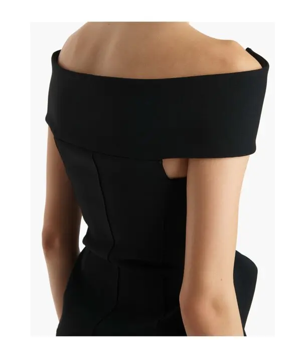 Khaite Off-the-shoulder Asymmetrical Top With Cutout Details - Black
