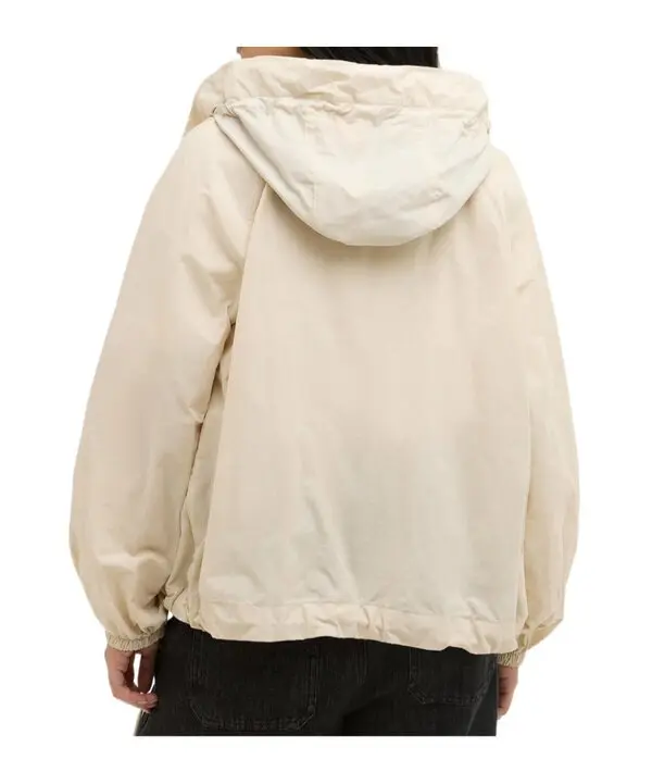 Barbour Long Sleeve Casual Jacket With Drawstring Hem And Hood - Nude