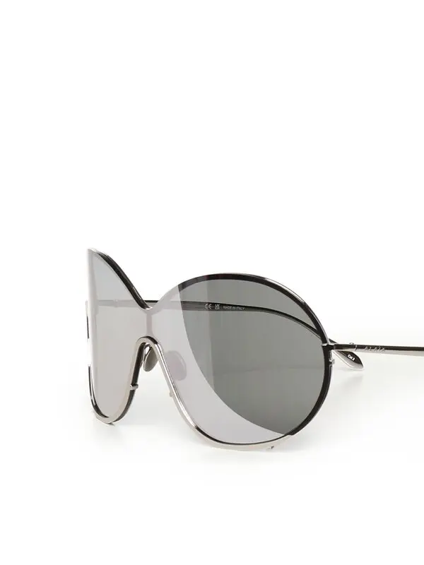 Alaïa Oversized Shield Frame Sunglasses - Silver