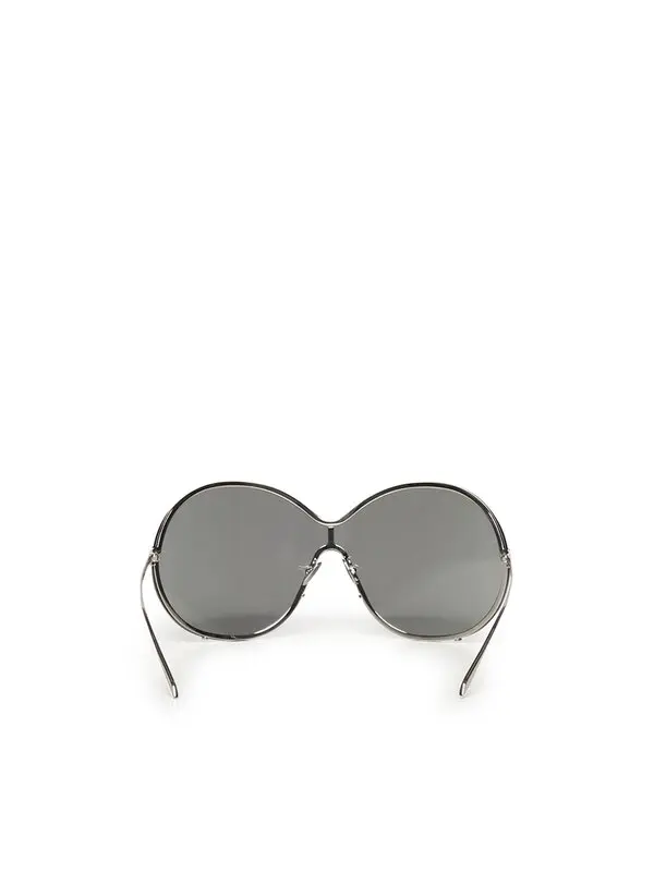 Alaïa Oversized Shield Frame Sunglasses - Silver