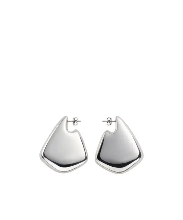 Bottega Veneta Large Fin Earrings - Gray