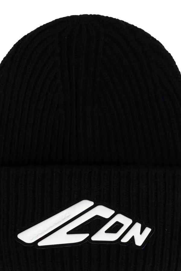 Dsquared2 Icon Appliqué Knitted Beanie