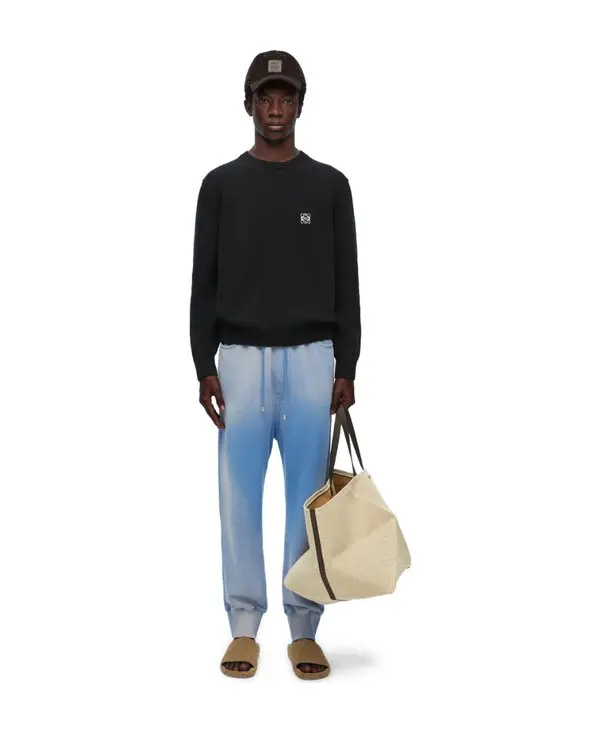Loewe Anagram Embroidered Crewneck Jumper - Black