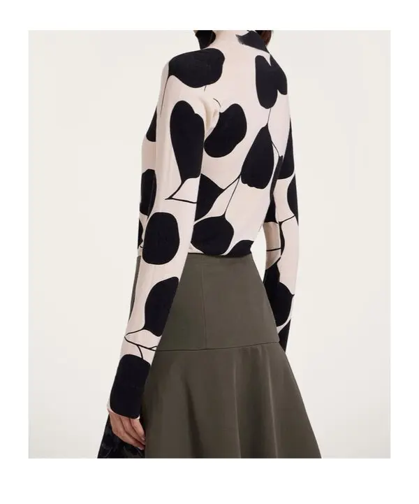 La DoubleJ Graphic Print Intarsia-knit Jumper - Black