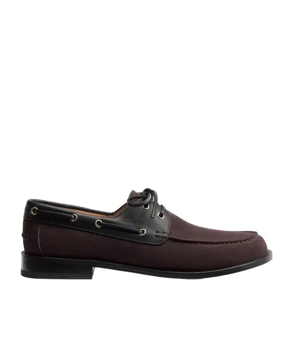 Dior Archie Boat Shoe - Dark Brown/black