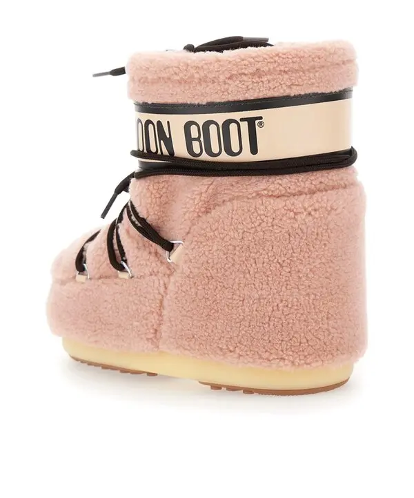 Moon Boot Drawstring Low Boots - Pink