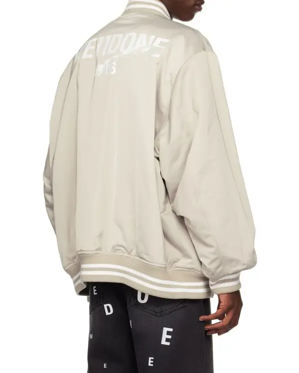 We11Done Logo Baseball Jacket - Nude