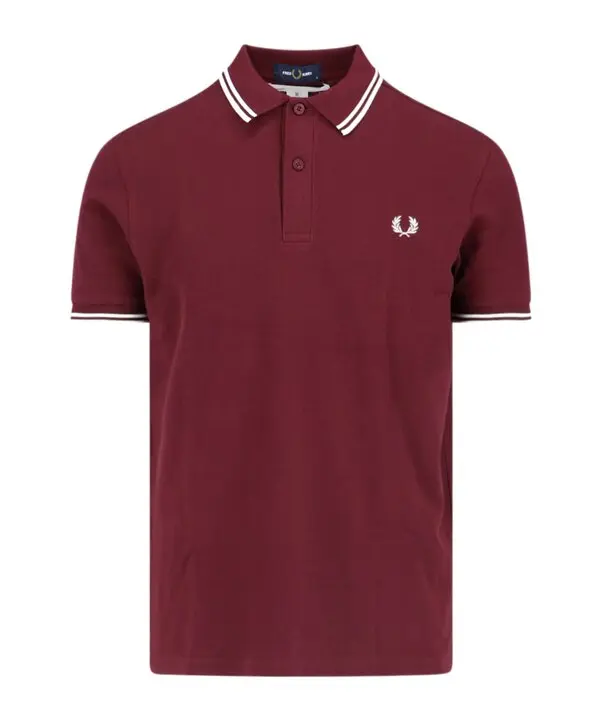Comme Des Garçons X Fred Perry Logo-embroidered Polo Shirt - Red