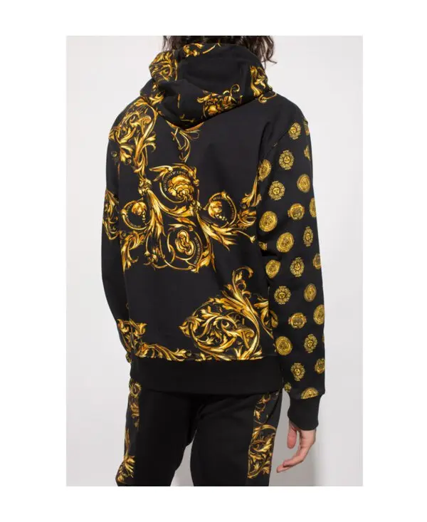 Versace V-emblem Regalia Baroque-print Long-sleeve Hoodie
