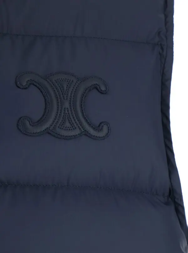 Celine Oversized Sleeveless Down Jacket In Lightweight Nylon
