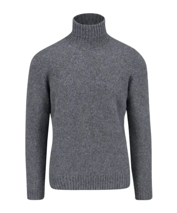 DRUMOHR Ribbed Turtleneck Sweater - Grey