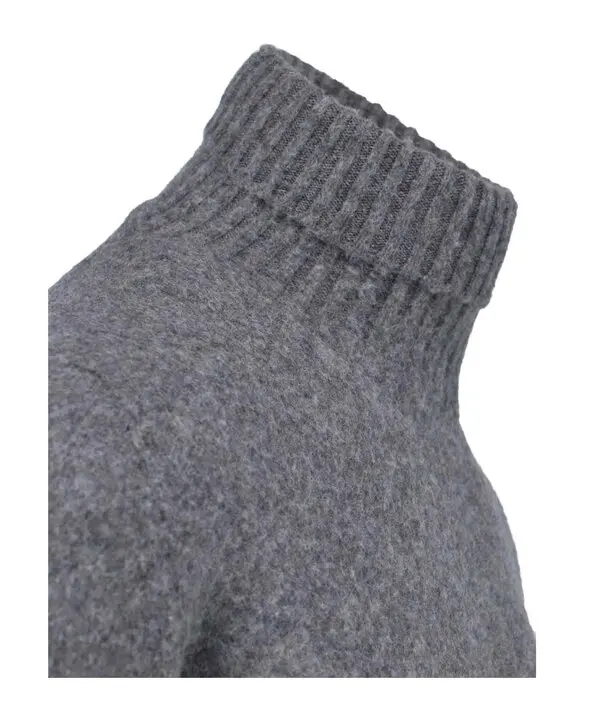 DRUMOHR Ribbed Turtleneck Sweater - Grey