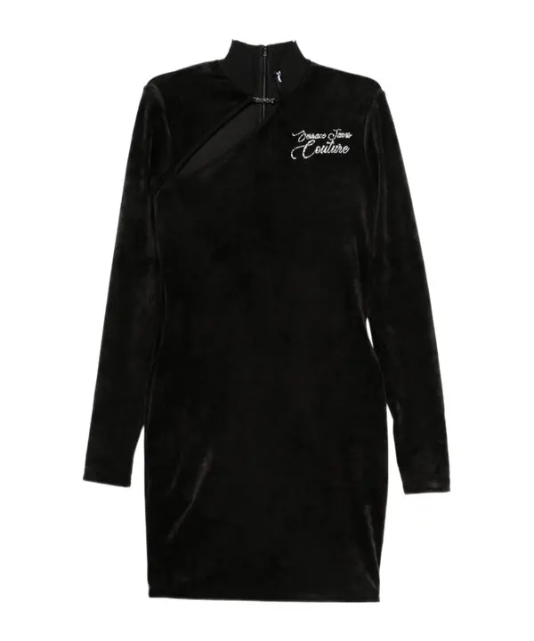 Versace Logo Strap-buckle Mini Dress
