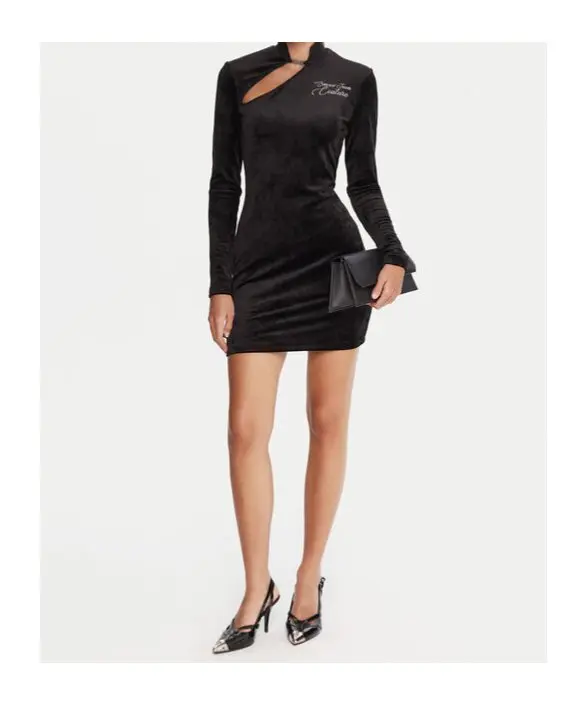 Versace Logo Strap-buckle Mini Dress