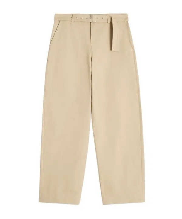 Maison Kitsuné Belted Trousers - Nude