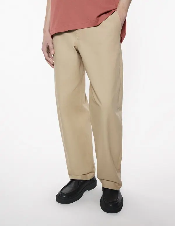 Maison Kitsuné Belted Trousers - Nude