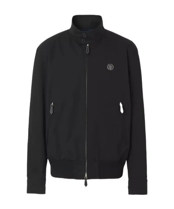 Burberry Harrington Logo-plaque Jacket - Black