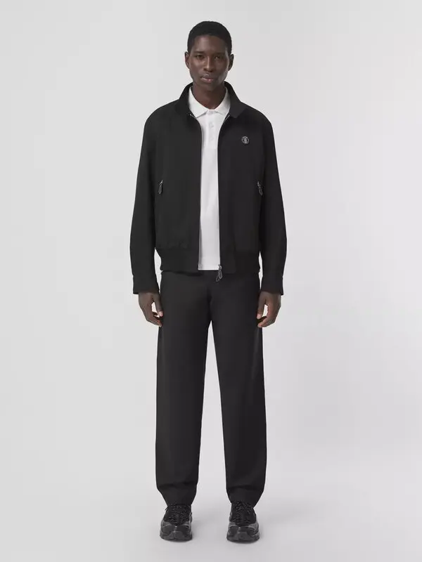 Burberry Harrington Logo-plaque Jacket - Black