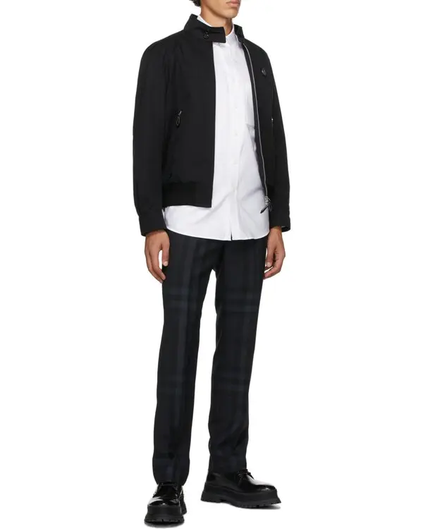 Burberry Harrington Logo-plaque Jacket - Black