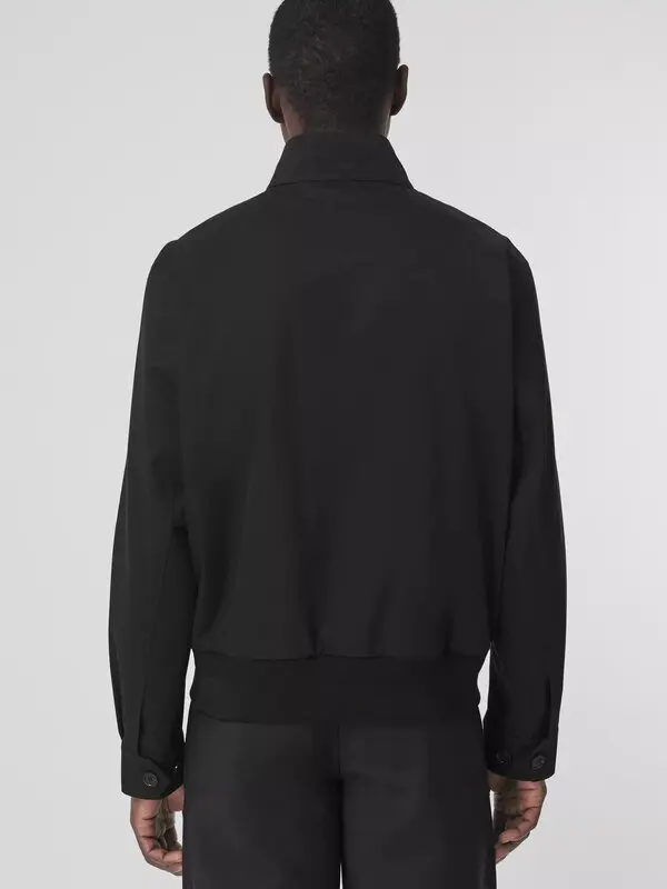 Burberry Harrington Logo-plaque Jacket - Black