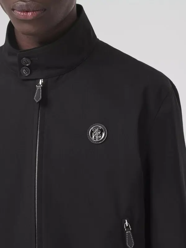 Burberry Harrington Logo-plaque Jacket - Black