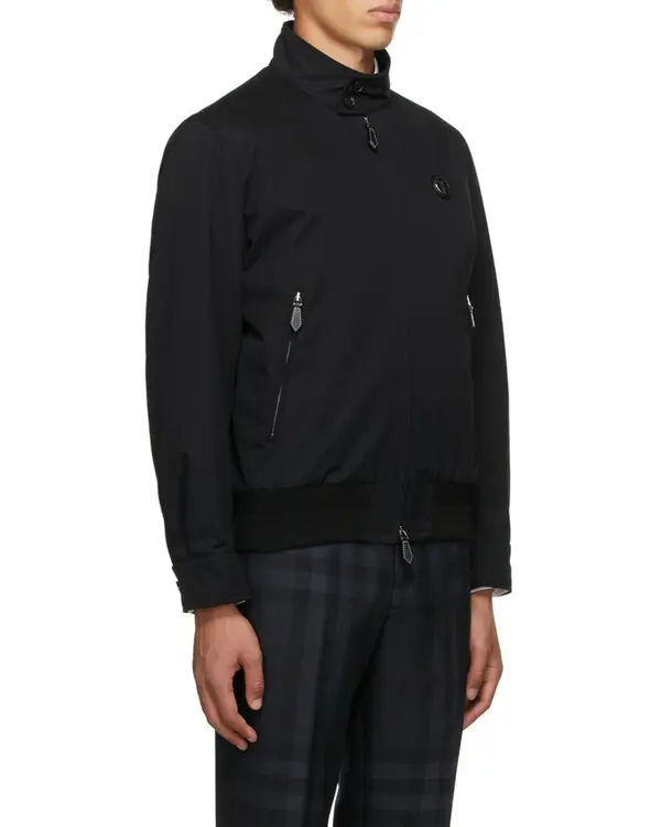 Burberry Harrington Logo-plaque Jacket - Black