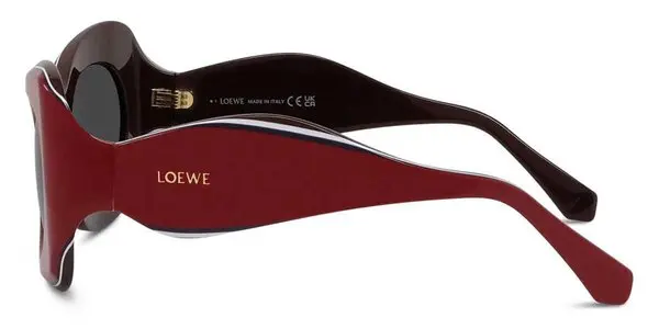 Loewe Oval Frame Sunglasses - Bright Red