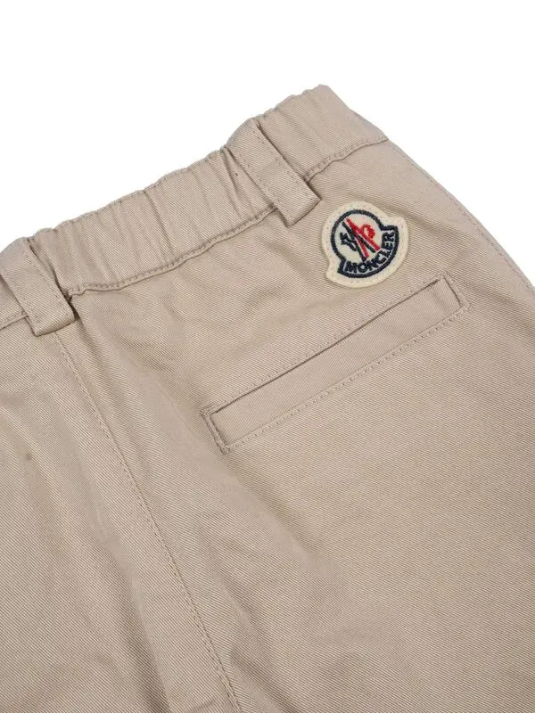 Moncler Gabardine Logo Patch Pants